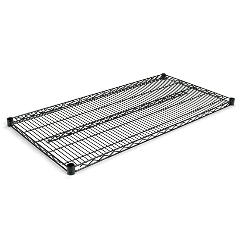 Alera Two-Shelve 48" W x 24" D Wire Shelving Extra Shelves in Black ...