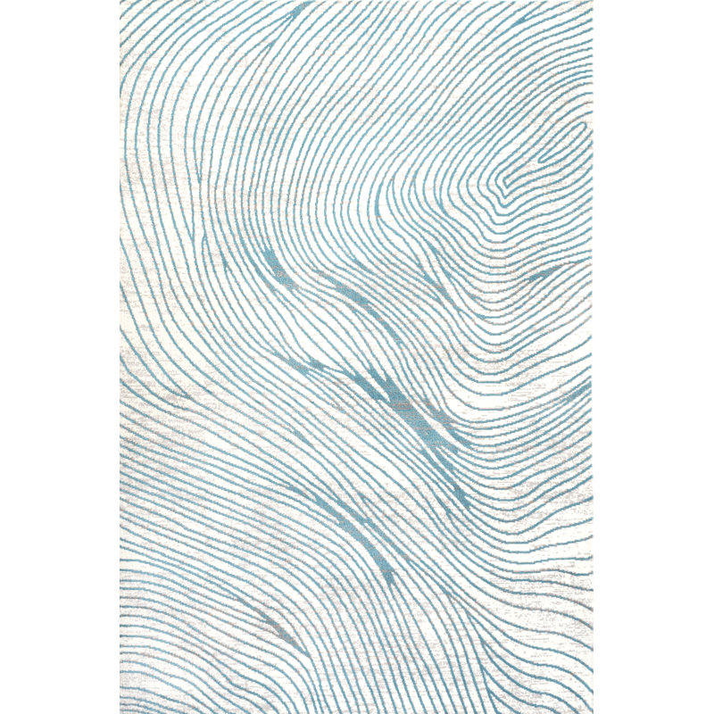 Wade Logan® Amdrea Performance Ivory/Blue Rug | Wayfair