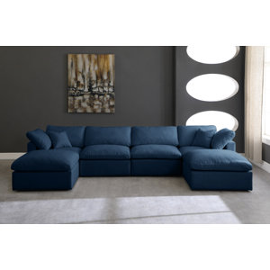 Latitude Run® Atis 6 - Piece Upholstered Chaise Sectional & Reviews ...