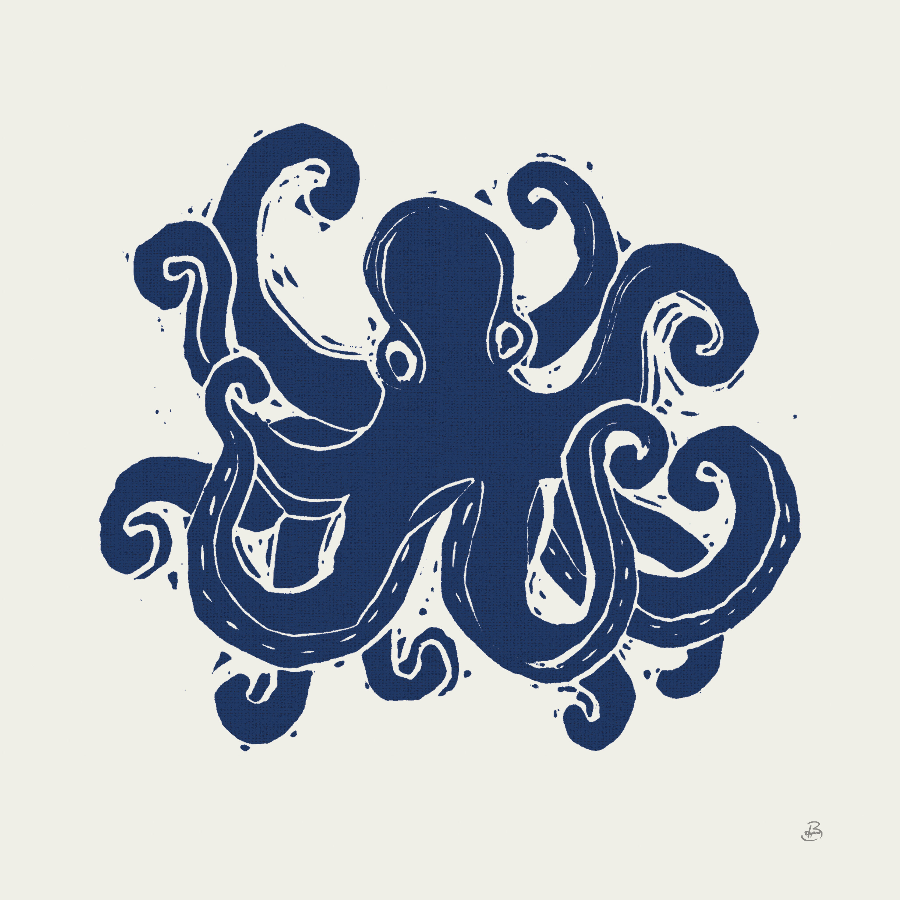 Rosecliff Heights Primitive Sea IV Navy - Wrapped Canvas Print | Wayfair