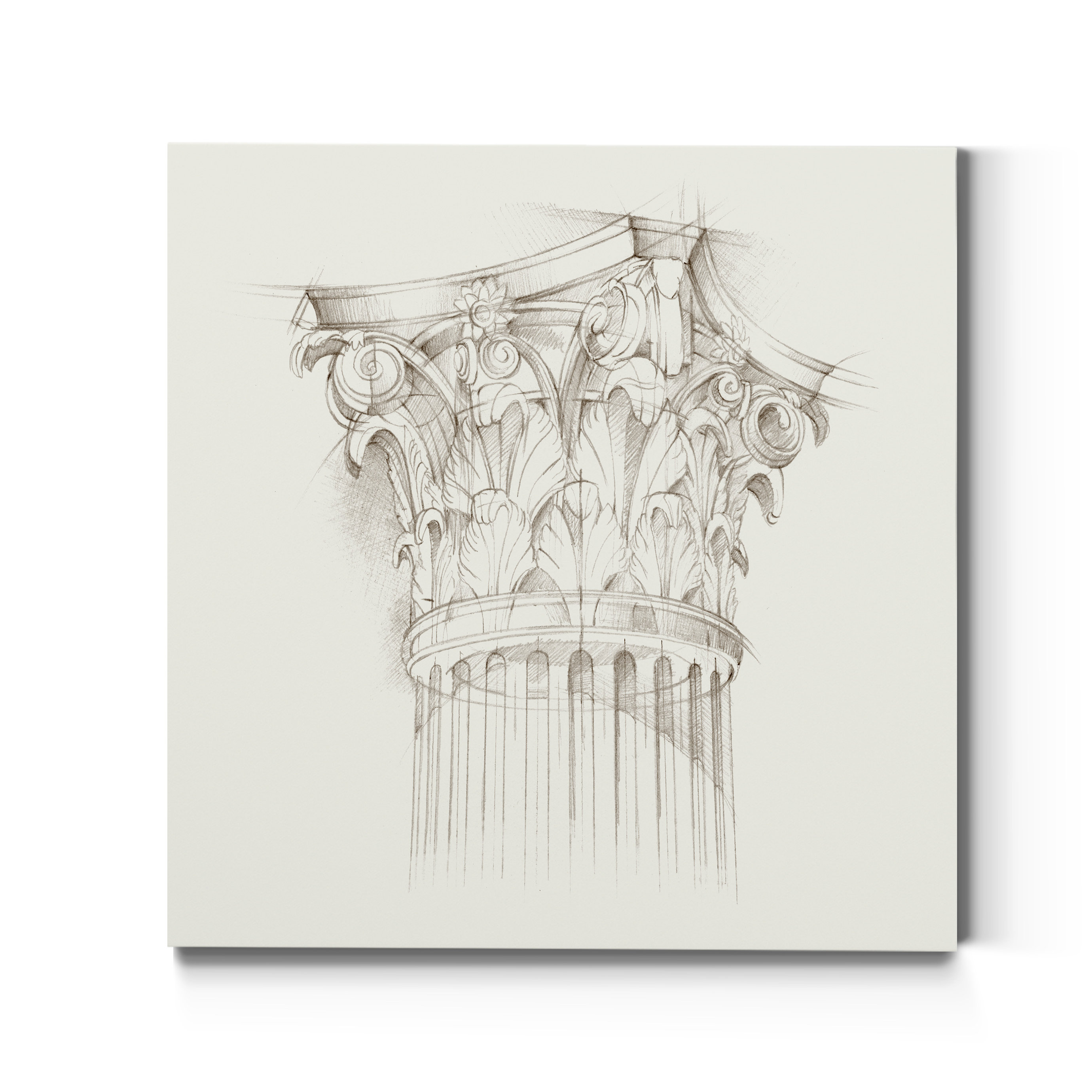 Fleur De Lis Living Column Schematic IV - Wrapped Canvas Print | Wayfair