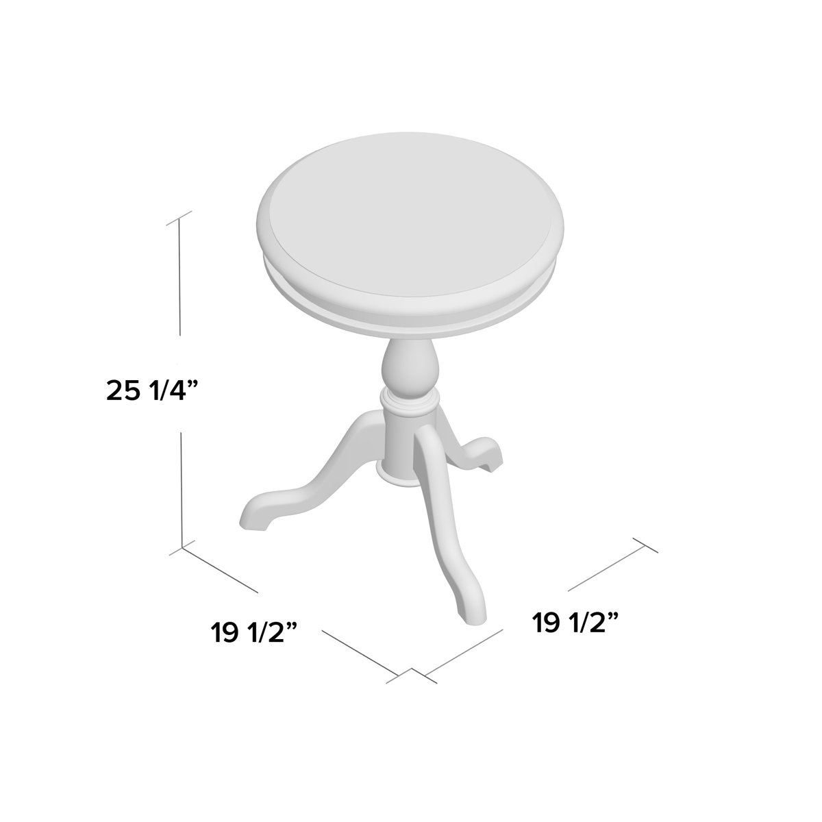 Laurel Foundry Modern Farmhouse 25.25'' Tall Pedestal End Table ...