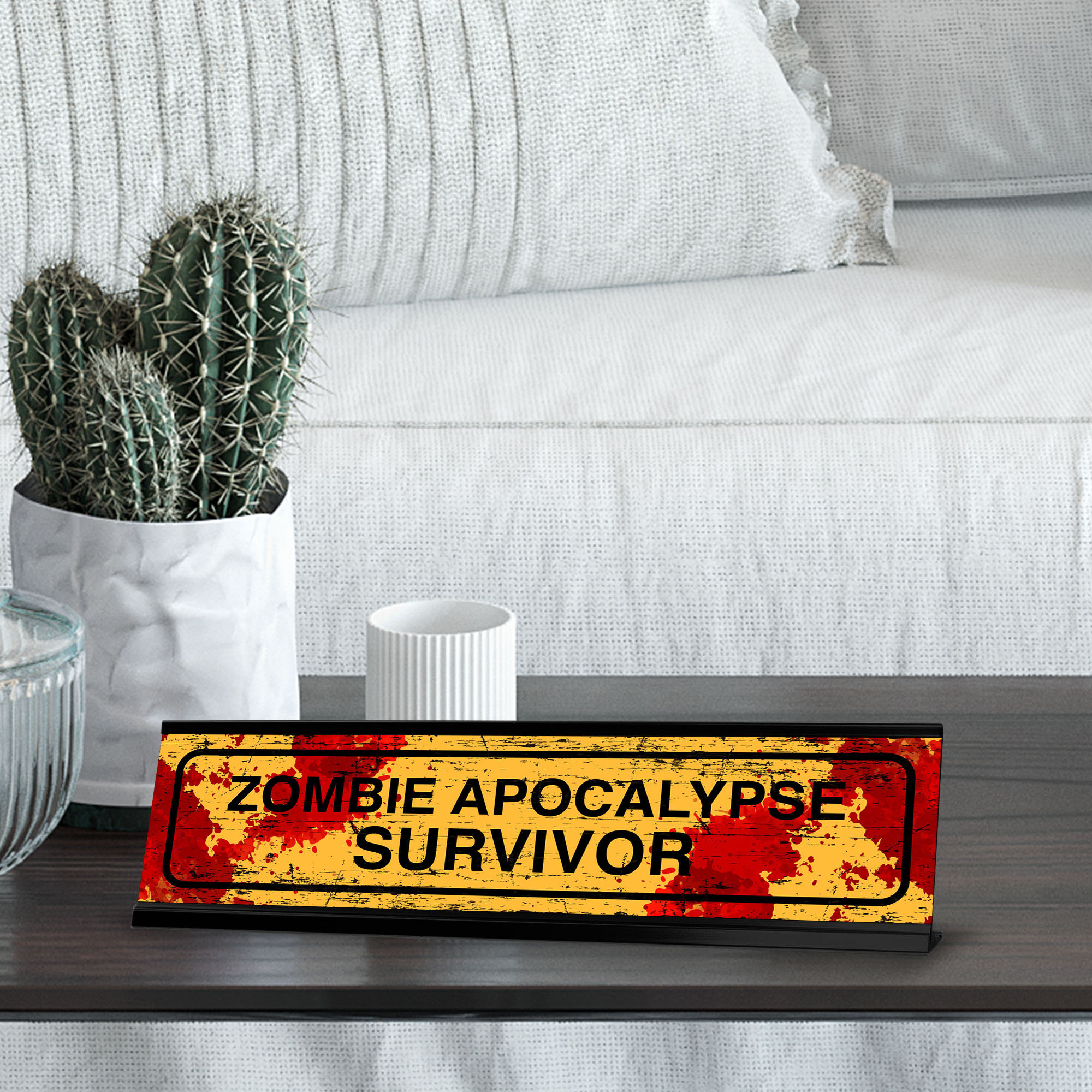 Signs ByLITA Zombie Apocalypse Survivor Desk Sign | Wayfair