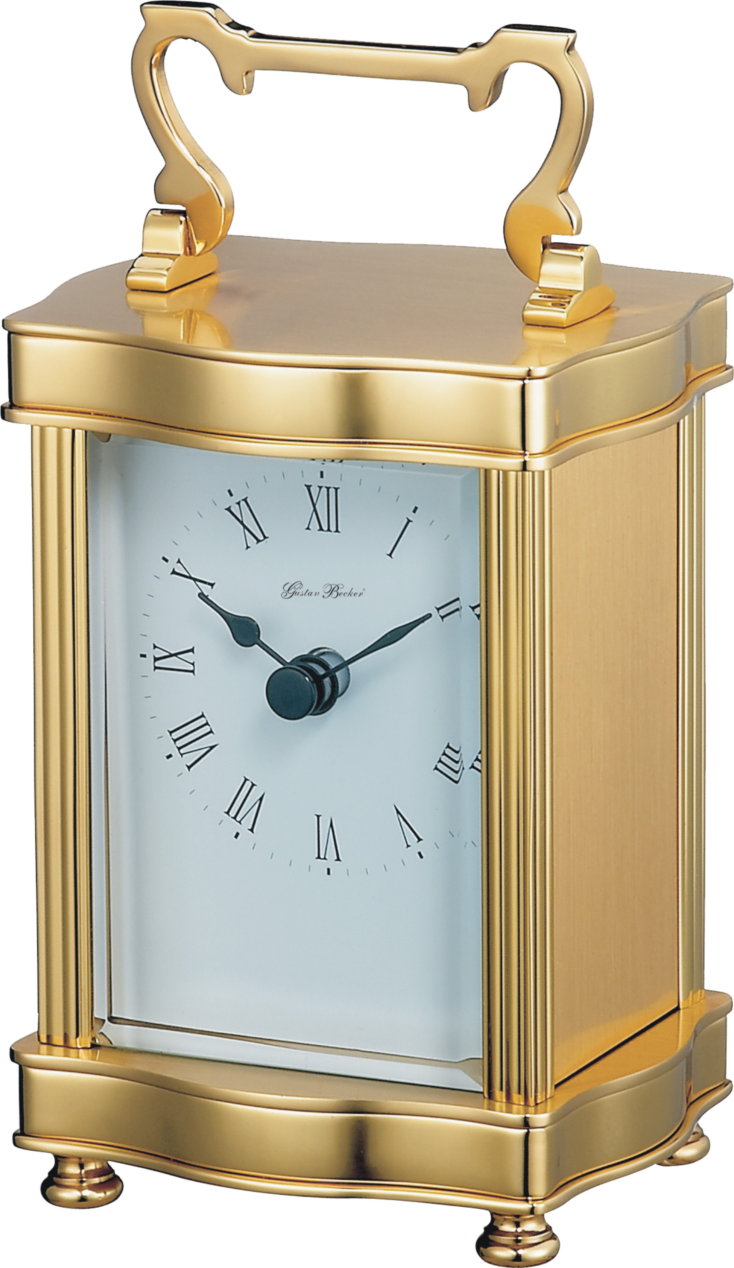 dCOR design Arceau Carriage Mantel Clock in Polished Brass | Wayfair