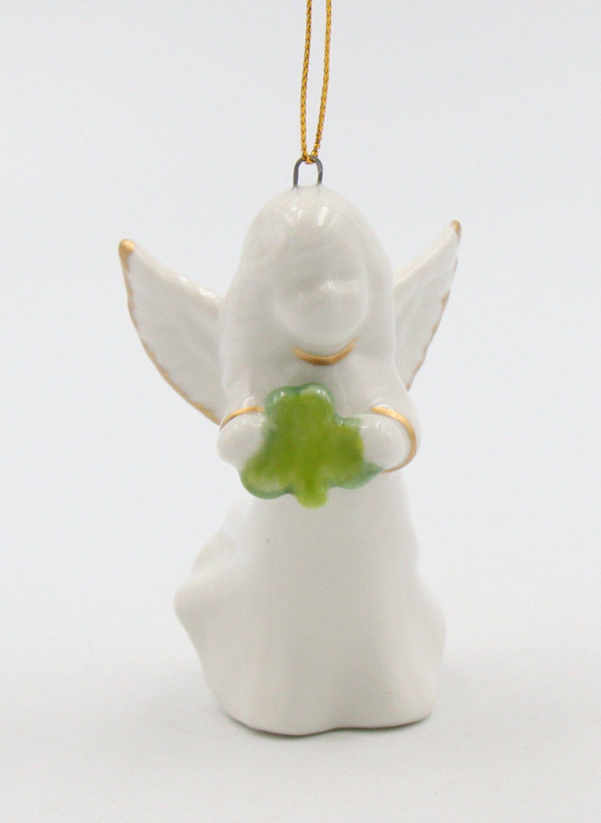 The Holiday Aisle® Angel Holding Shamrock Hanging Figurine Ornament ...