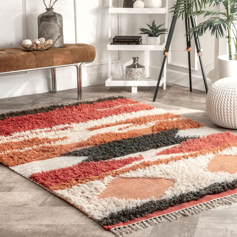 Covington Hand-Knotted Wool Rust Area Rug | AllModern