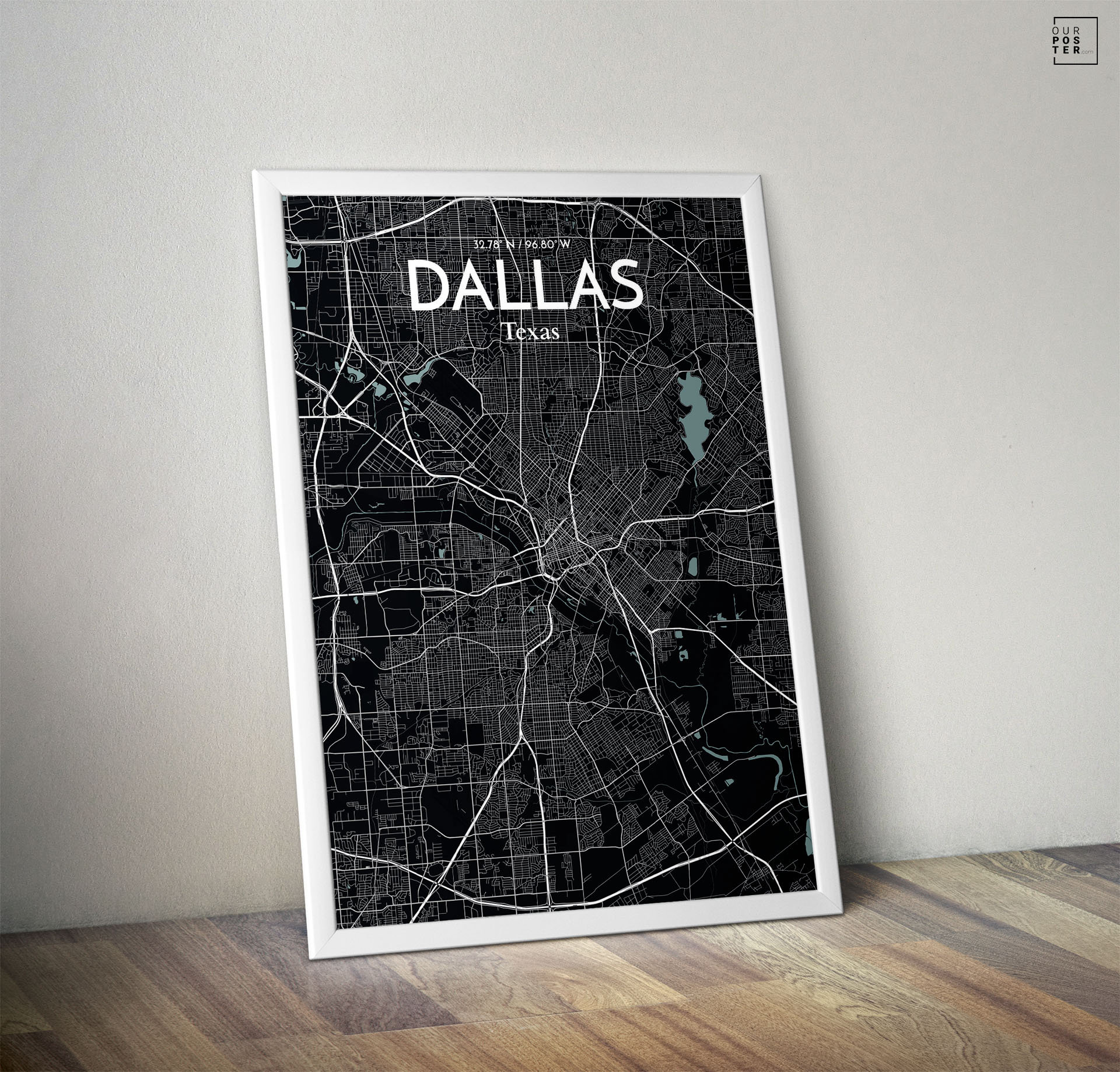 OurPoster.com Dallas City Map - Panoramic Graphic Art | Wayfair