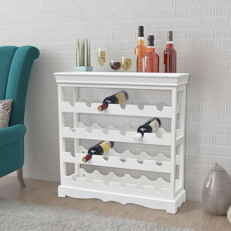 Brambly Cottage Rivka Floor Wine Bottle Rack in White & Reviews ...