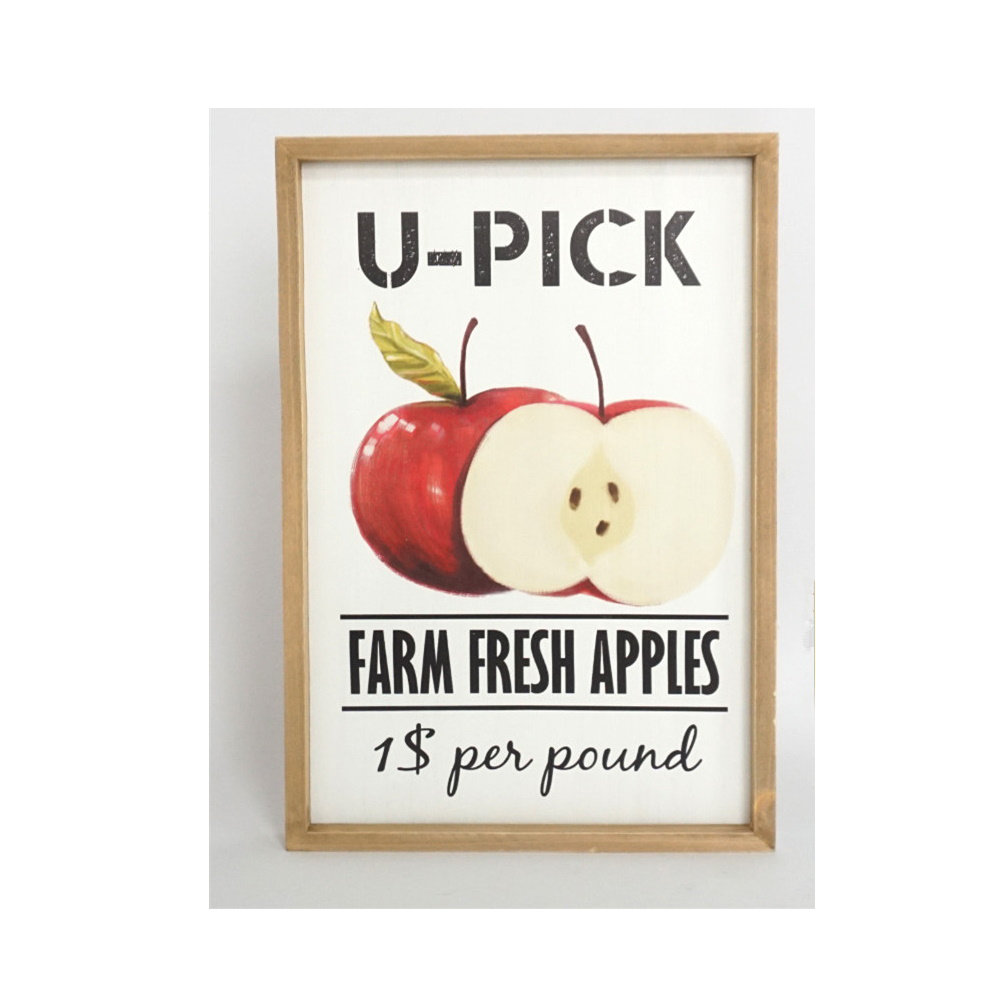 Gracie Oaks U-Pick Farm Fresh Sign Wall Décor | Wayfair