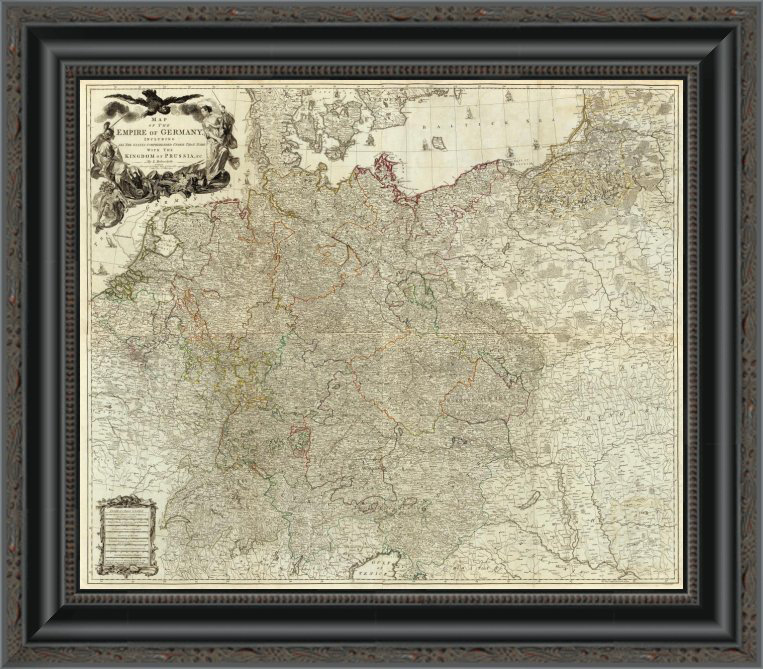 East Urban Home Map Of The Empire Of Germany; 1790 - Picture Frame ...
