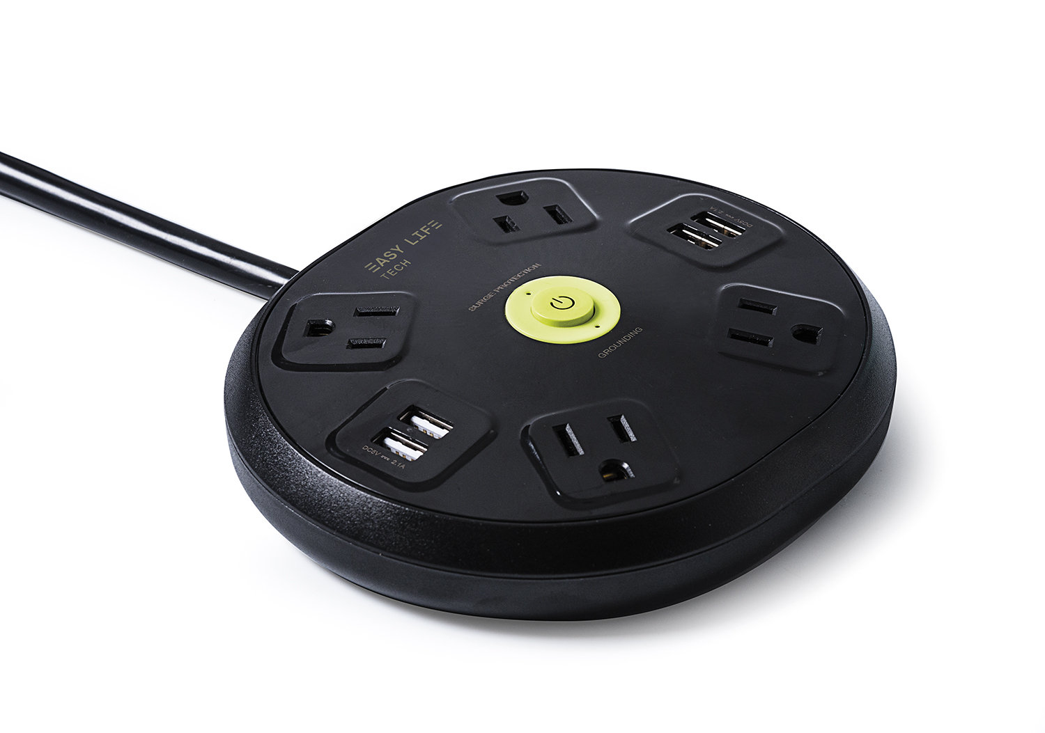 Easylife Tech Hub Power Strips 4-Outlet 4-USB Power Strip Surge ...