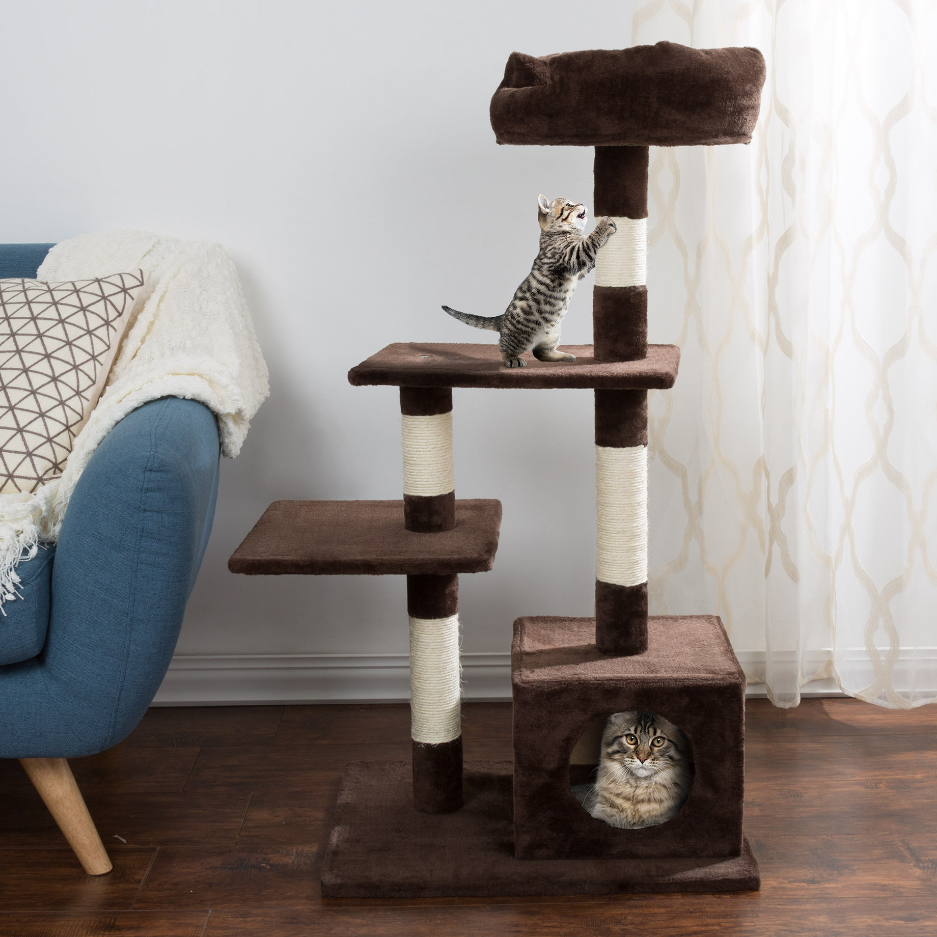 Tucker Murphy Pet™ 44" Winne 4 Tier Cat Tree & Reviews | Wayfair