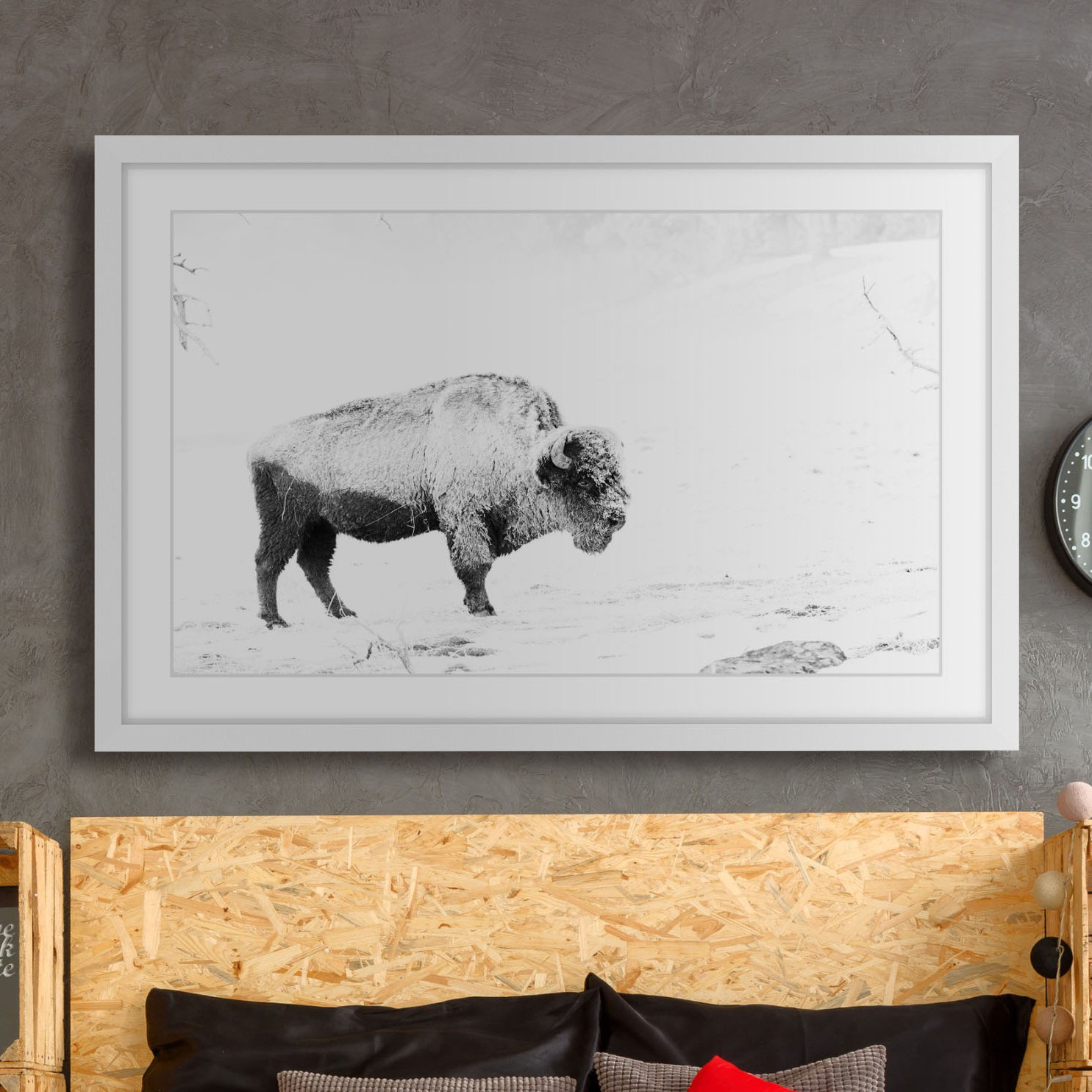 Marmont Hill Grazing Bison - Picture Frame Photograph | Wayfair