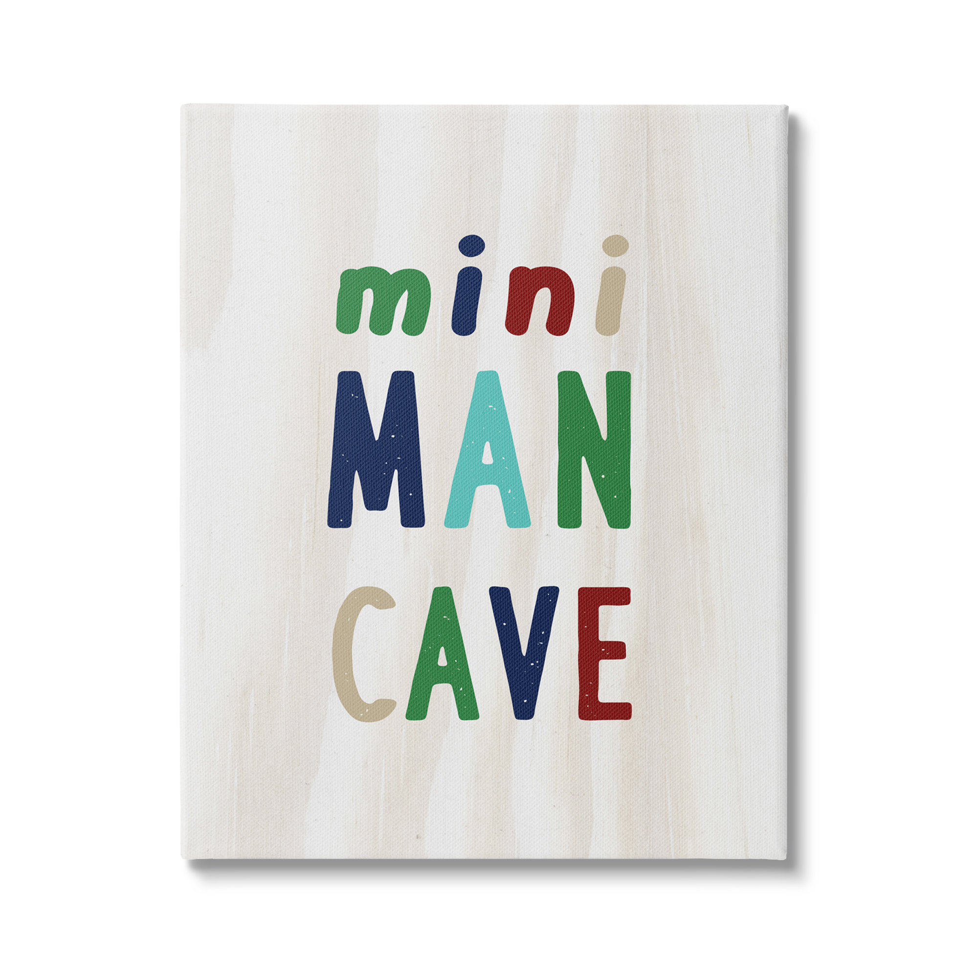 Stupell Industries Playful Mini Man Cave Text Grain Pattern by ...