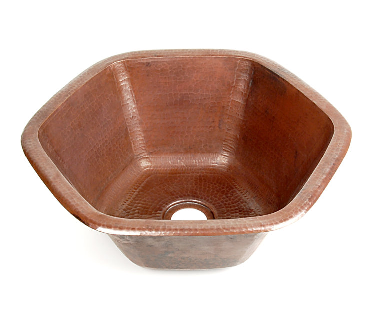 D'Vontz 17" L x 16" W Hexagon Bar Sink | Wayfair