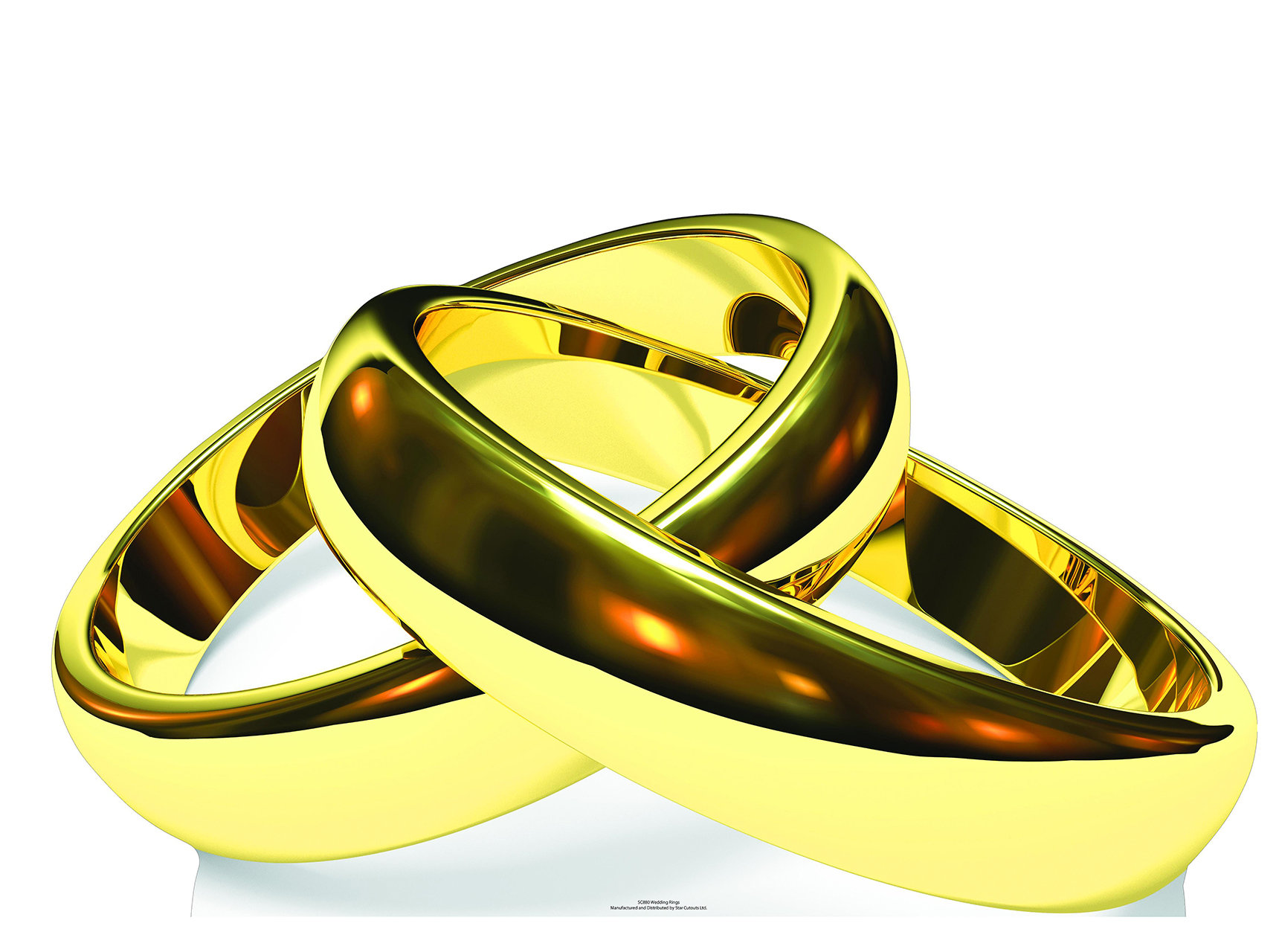 Star Cutouts Wedding Rings Cardboard Standup | Wayfair