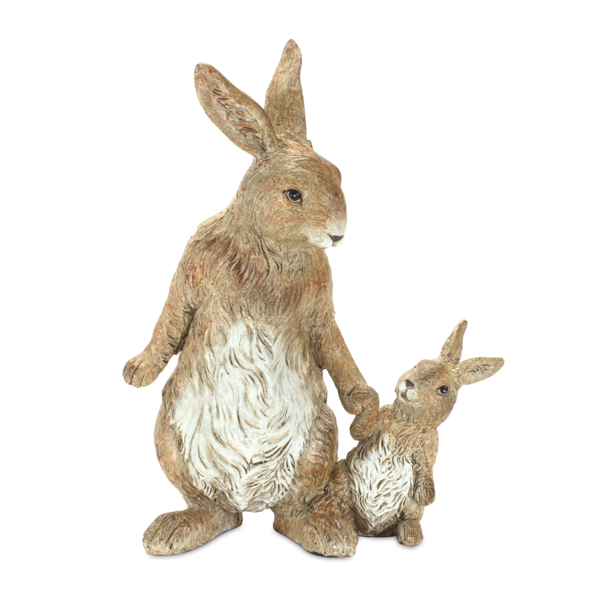 August Grove Methuli 2 Piece Resin Rabbit with Bunny Set | Wayfair