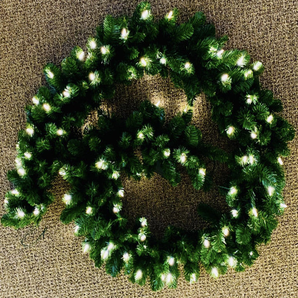 The Holiday Aisle 10' Colorado Pre-Lit Garland with 80 Clear Lights ...