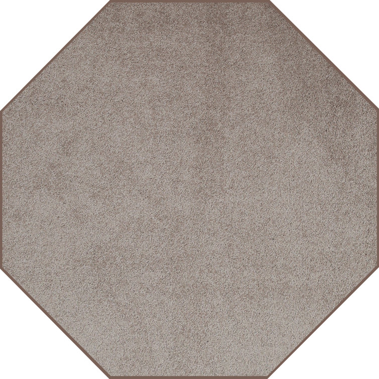Ebern Designs Solid Color Octagon Shape Area Rugs Beige Octagon | Wayfair