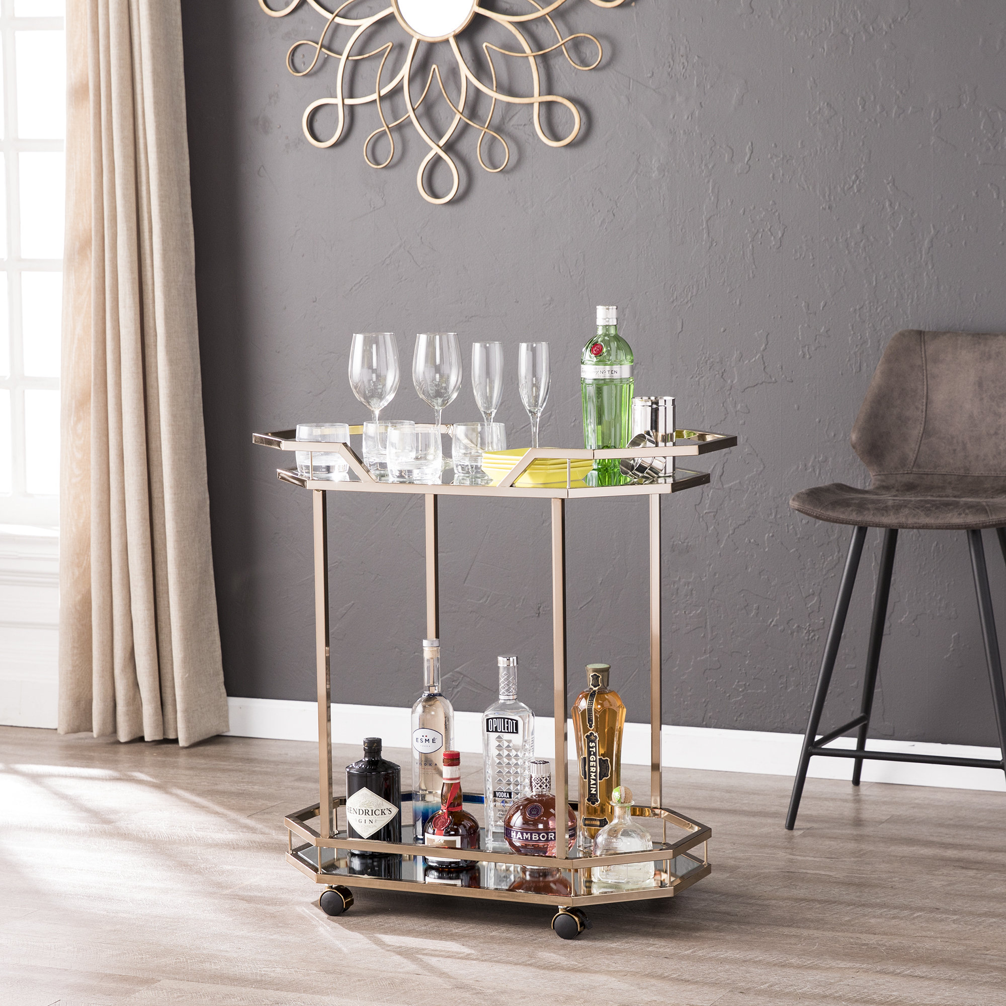 Mercer41 Howe Bar Cart & Reviews | Wayfair