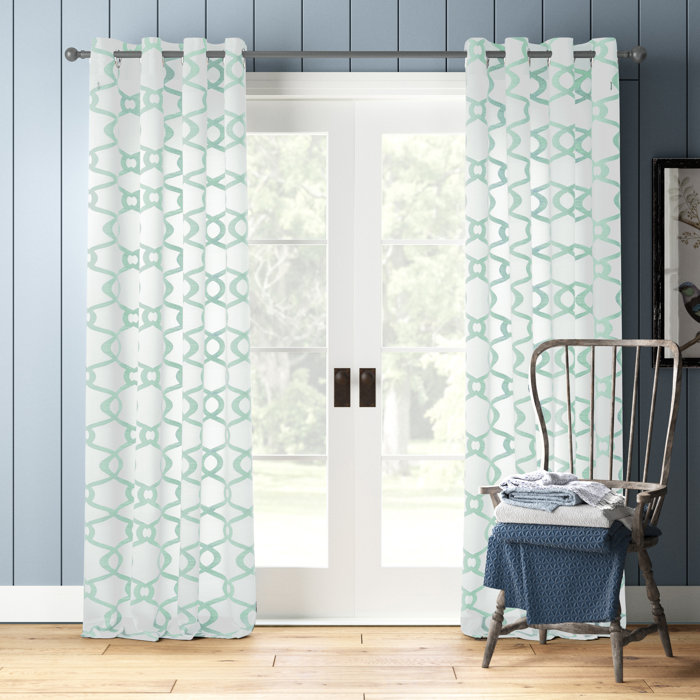 Winston Porter Caliese Polyester Semi-Sheer Curtain Pair & Reviews ...