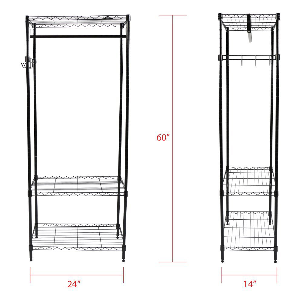 Apollo Hardware 24'' Rolling Clothes Rack & Reviews | Wayfair