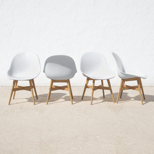 Modern White Outdoor Dining Chairs | AllModern