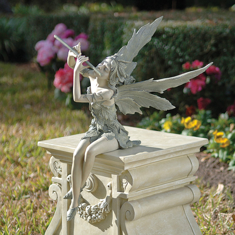 Design Toscano Fairy of the West Wind Sitting Garden Statue & Reviews ...
