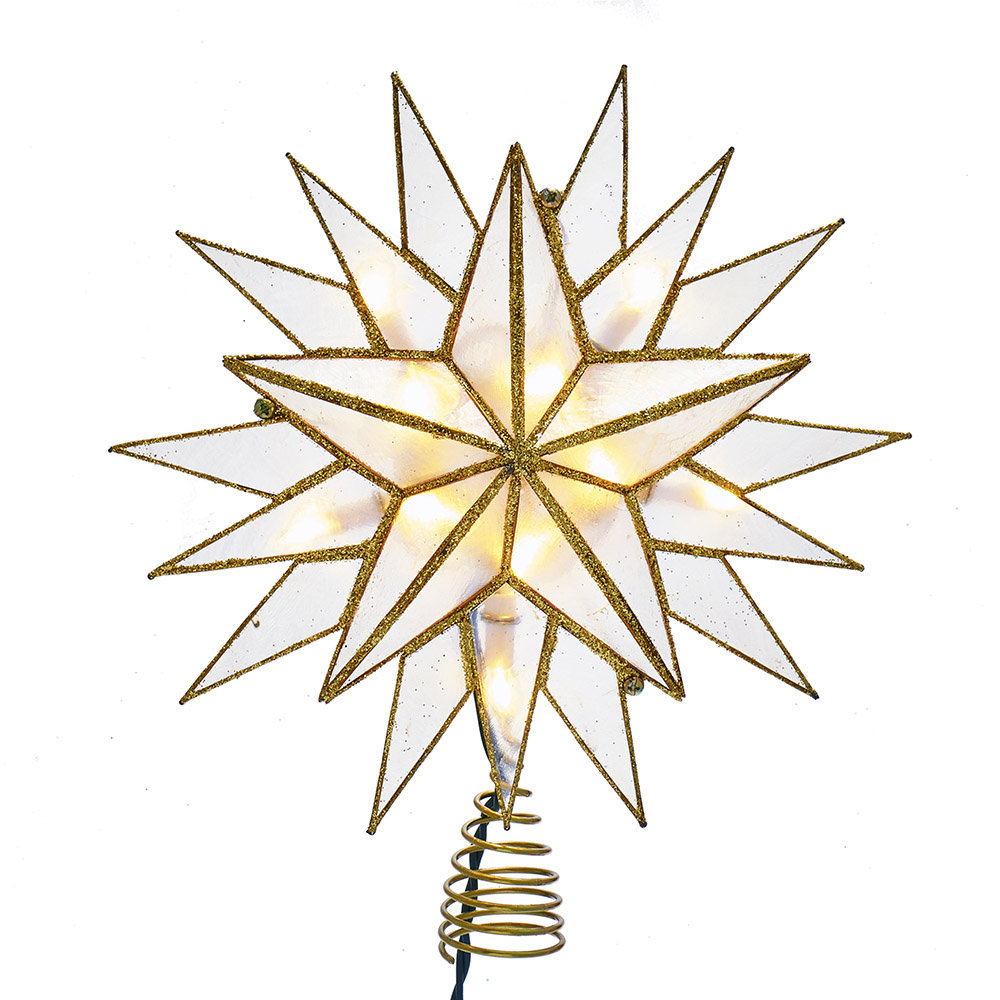 Kurt Adler 10-Light Capiz Star Tree Topper & Reviews | Wayfair