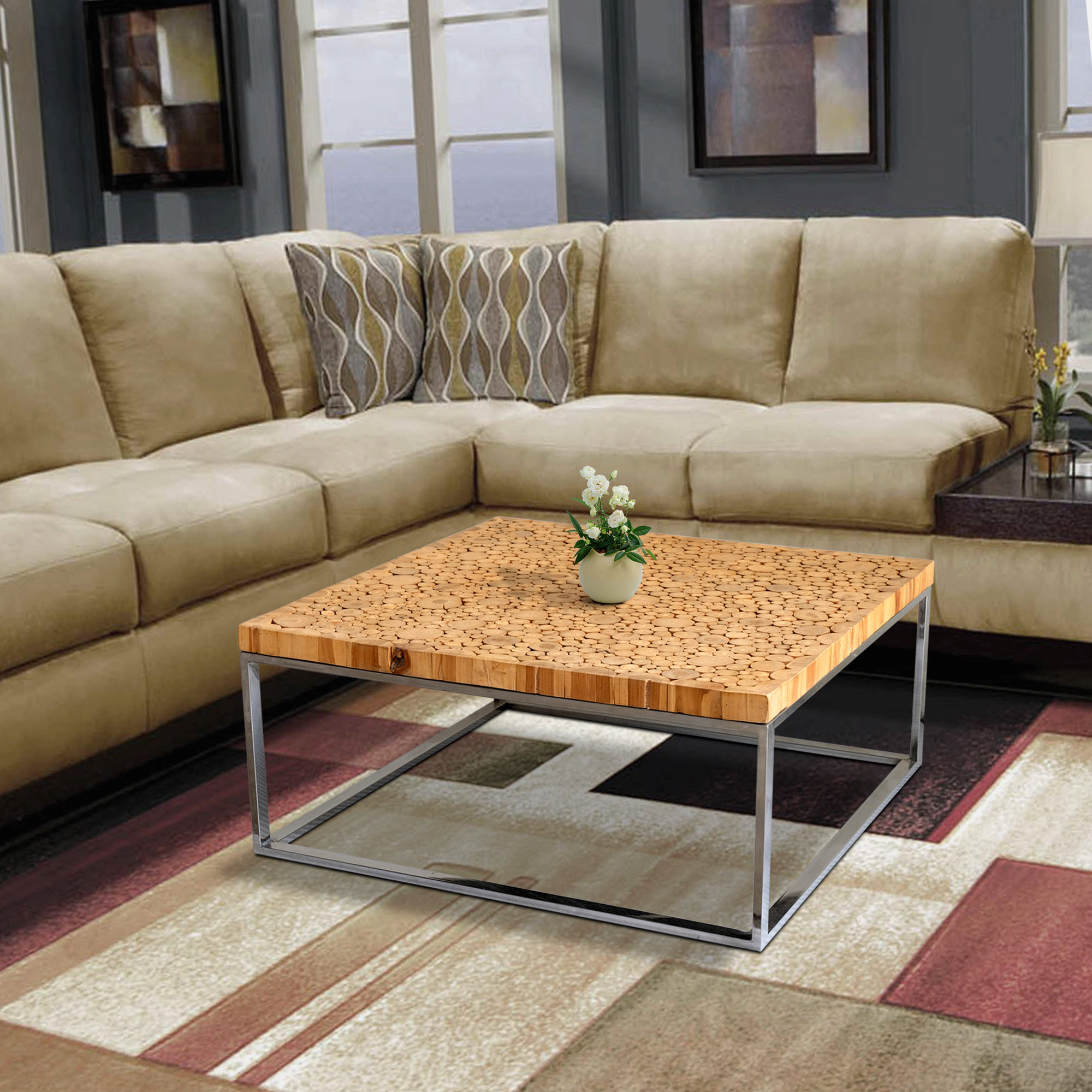 Foundry Select Square Twig Branch Coffee Table | Wayfair