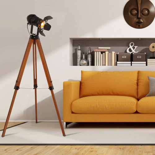HANTEK Retro Industrial 59" Tripod Floor Lamp Movie Style Standing Lamp ...