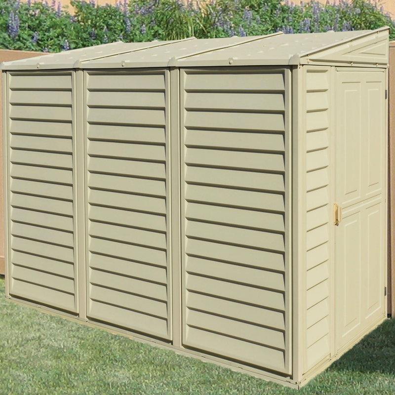 Duramax SideMate 4 ft. W x 8 ft. D Plastic Lean-To Storage Shed ...