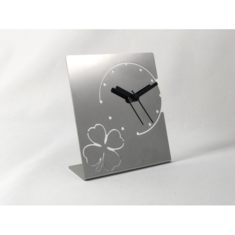 The Seasonal Aisle Stainless Steel Table Clock in Grey | Wayfair.co.uk