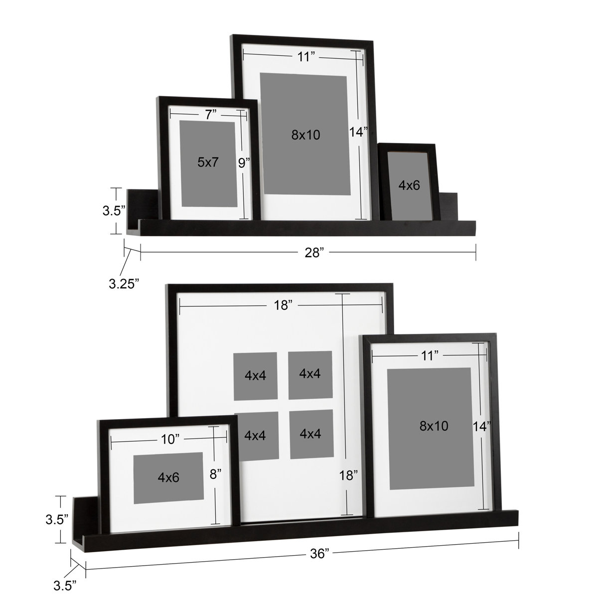 Three Posts™ Kinchen 6 Piece Matte Gallery Wall Frame Set & Reviews ...