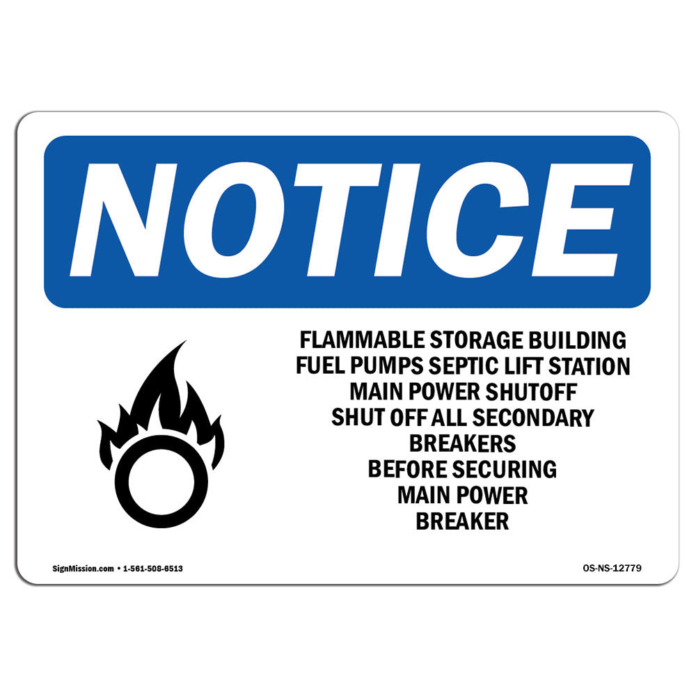 SignMission Flammable Storage Building Fuel Sign with Symbol | Wayfair