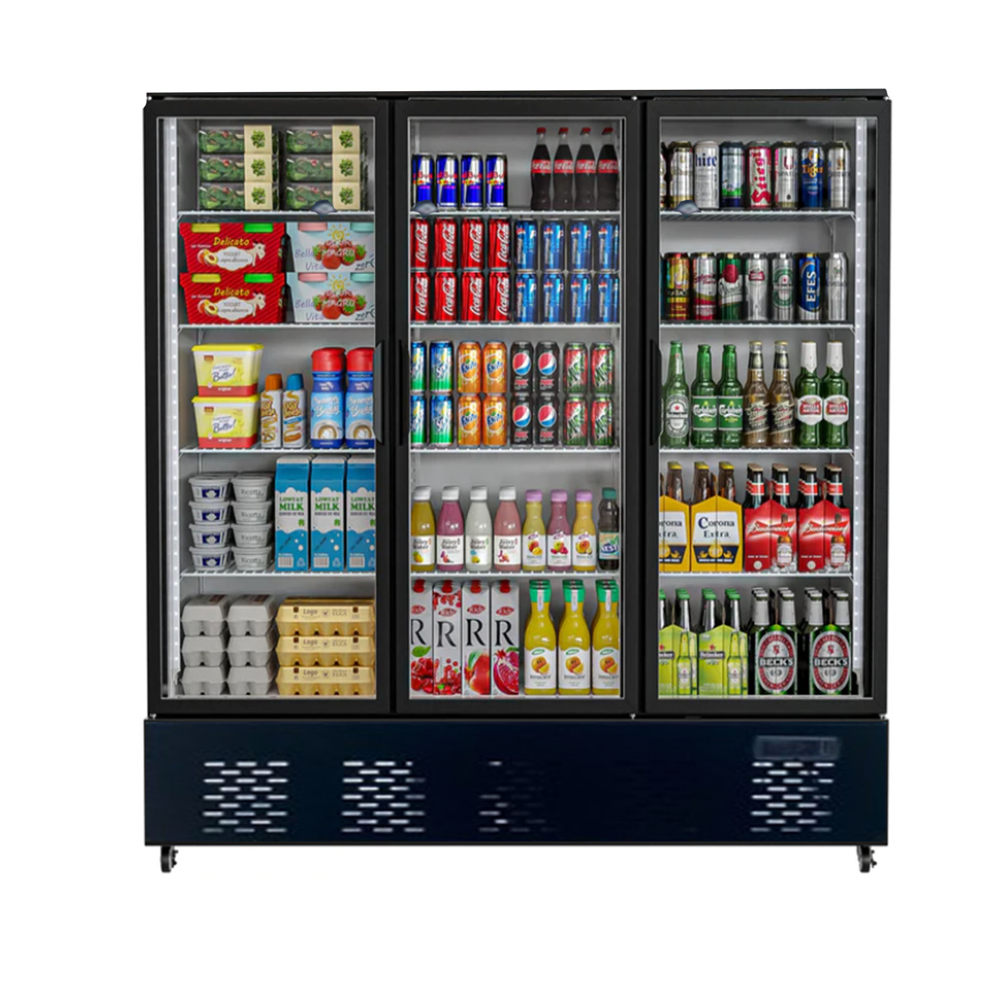 Cooler Depot 72 In. W 57 Cu. Ft. Commercial 3-Glass Swing Door ...