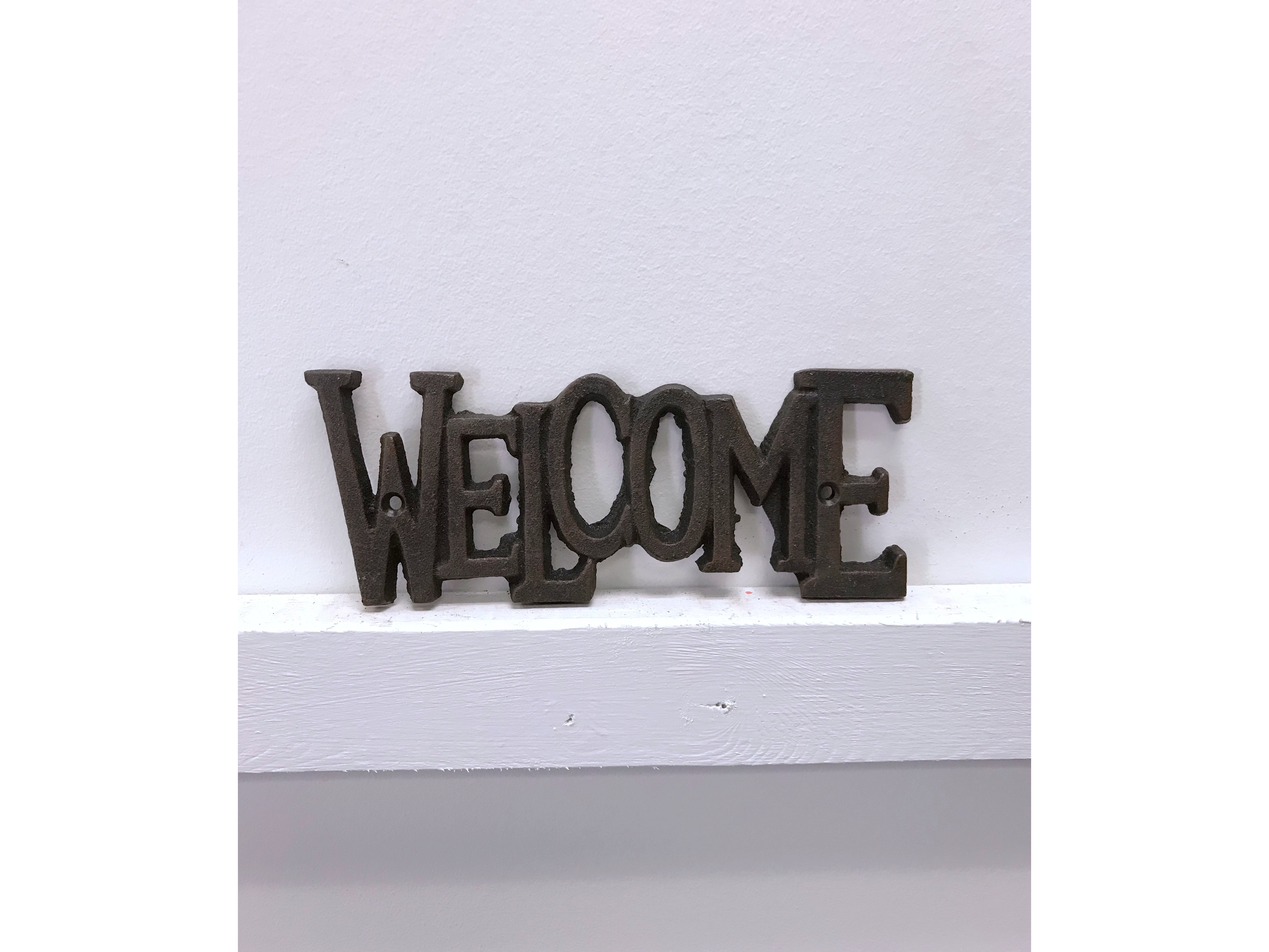 Winston Porter Fairley Welcome Cast Iron Sign Decorative Plaque ...
