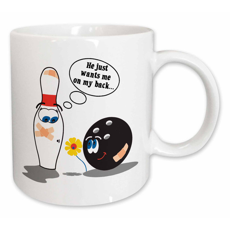 3dRose Funny Bowling Ball and Pin just Wants Me on My Back Innuendo ...