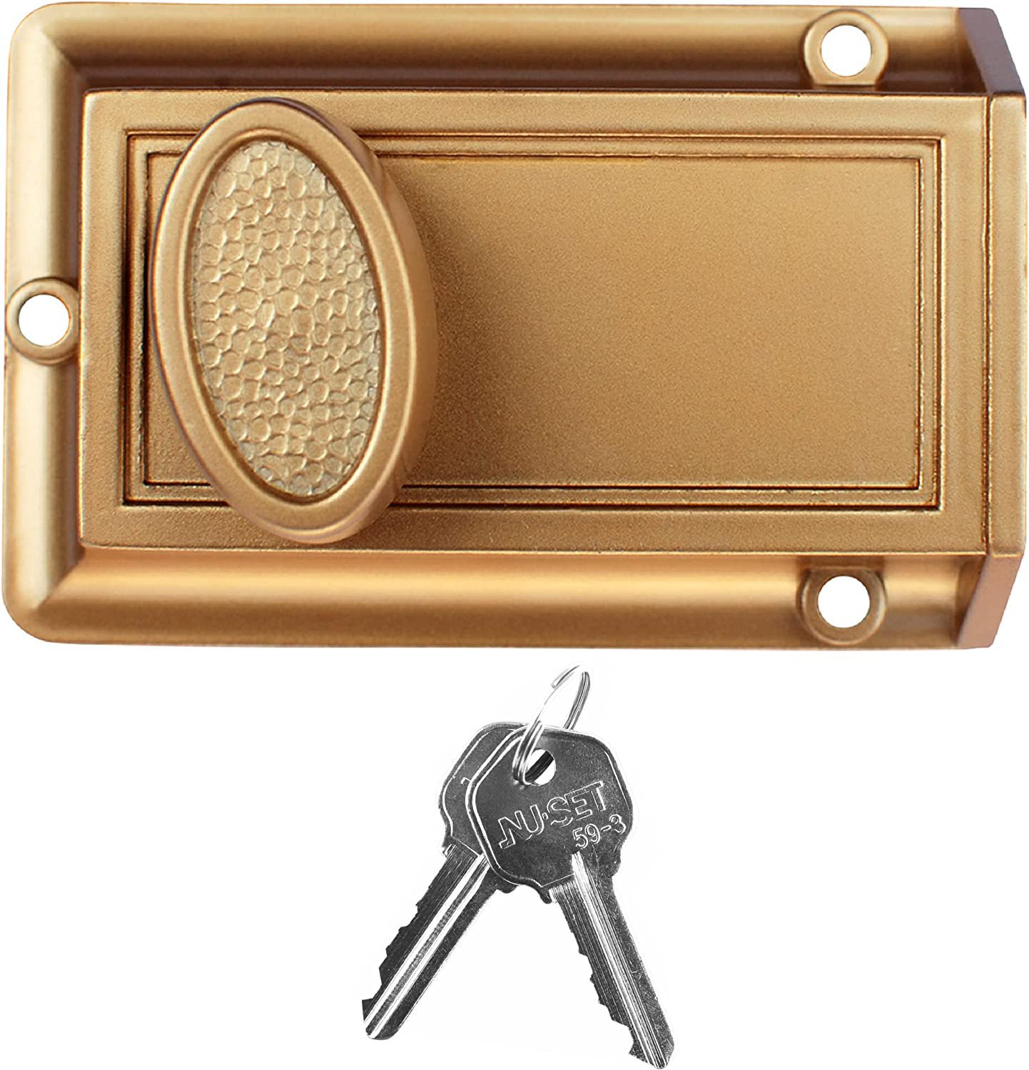 NU-SET NUSET Kwikset Keyed Night Dead Bolt Lock, Bronze | Wayfair