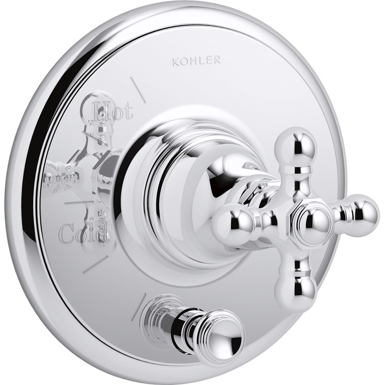 Kohler Artifacts Rite-Temp Valve Trim with Push-Button Diverter and ...