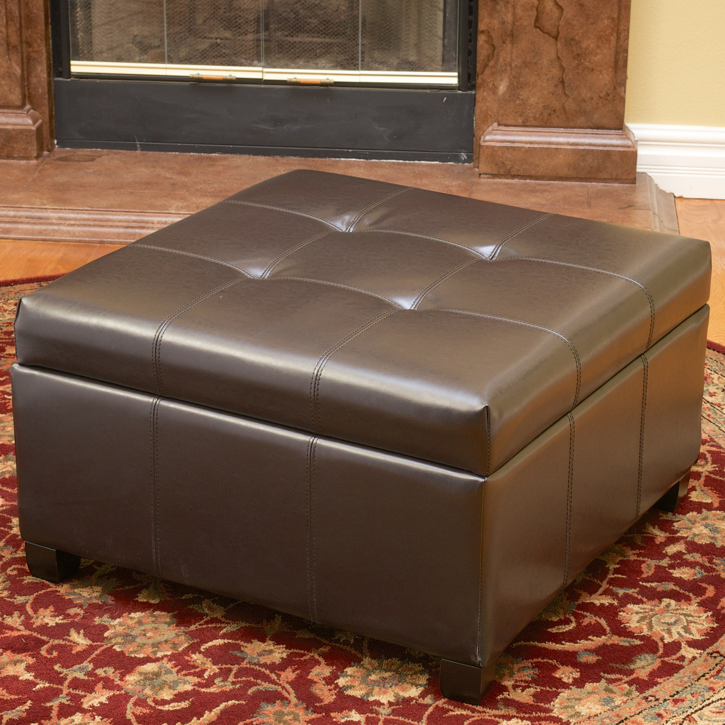 Darby Home Co Quentin Vegan Leather Storage Ottoman & Reviews | Wayfair