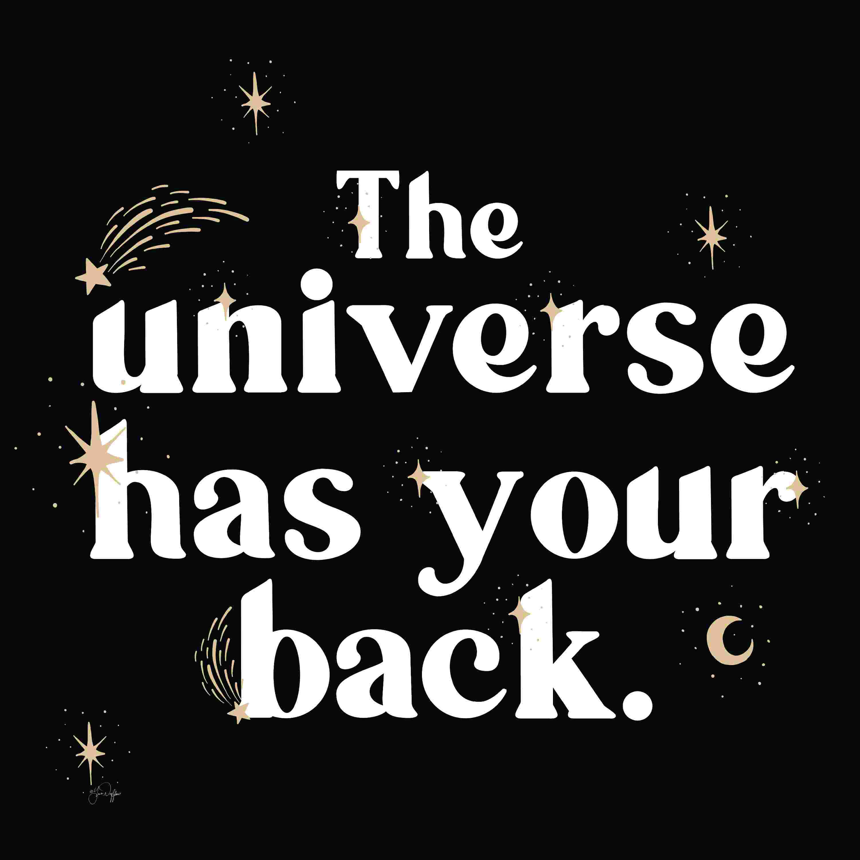 Trinx The Universe Has Your Back - Wrapped Canvas Textual Art | Wayfair