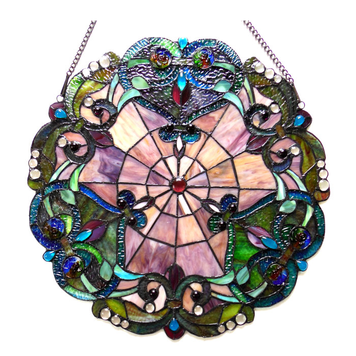 Astoria Grand Tiffany Glass Window Panel & Reviews | Wayfair