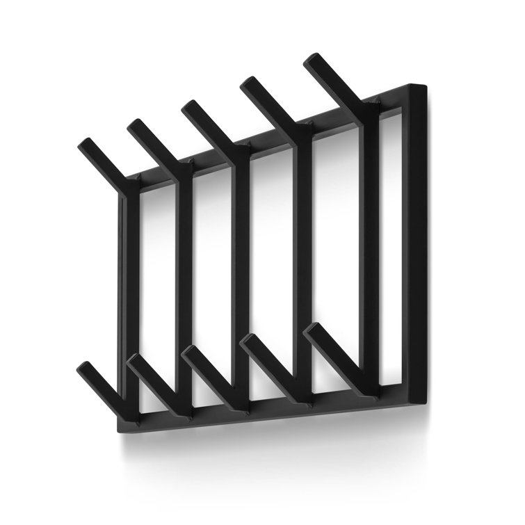 Ebern Designs Lethel Steel 10 - Hook Wall Mounted Coat Rack | Wayfair.co.uk