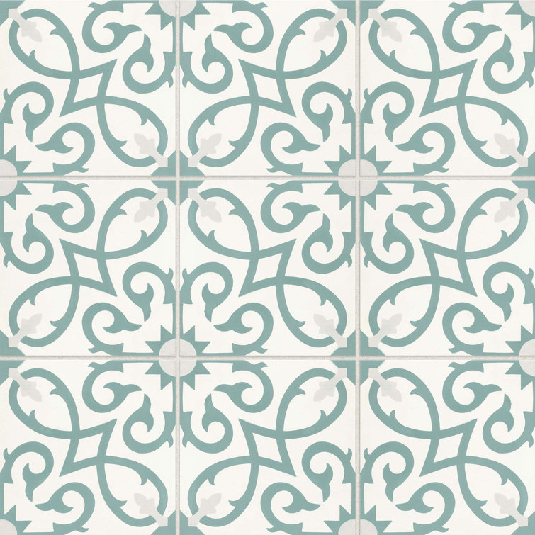 Bedrosians Remy 8" x 8" Cement Spanish Wall & Floor Tile | Wayfair