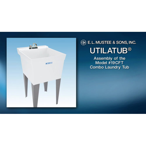 E.L. Mustee & Son Utilatub 20" x 24" Free Standing Laundry Sink ...