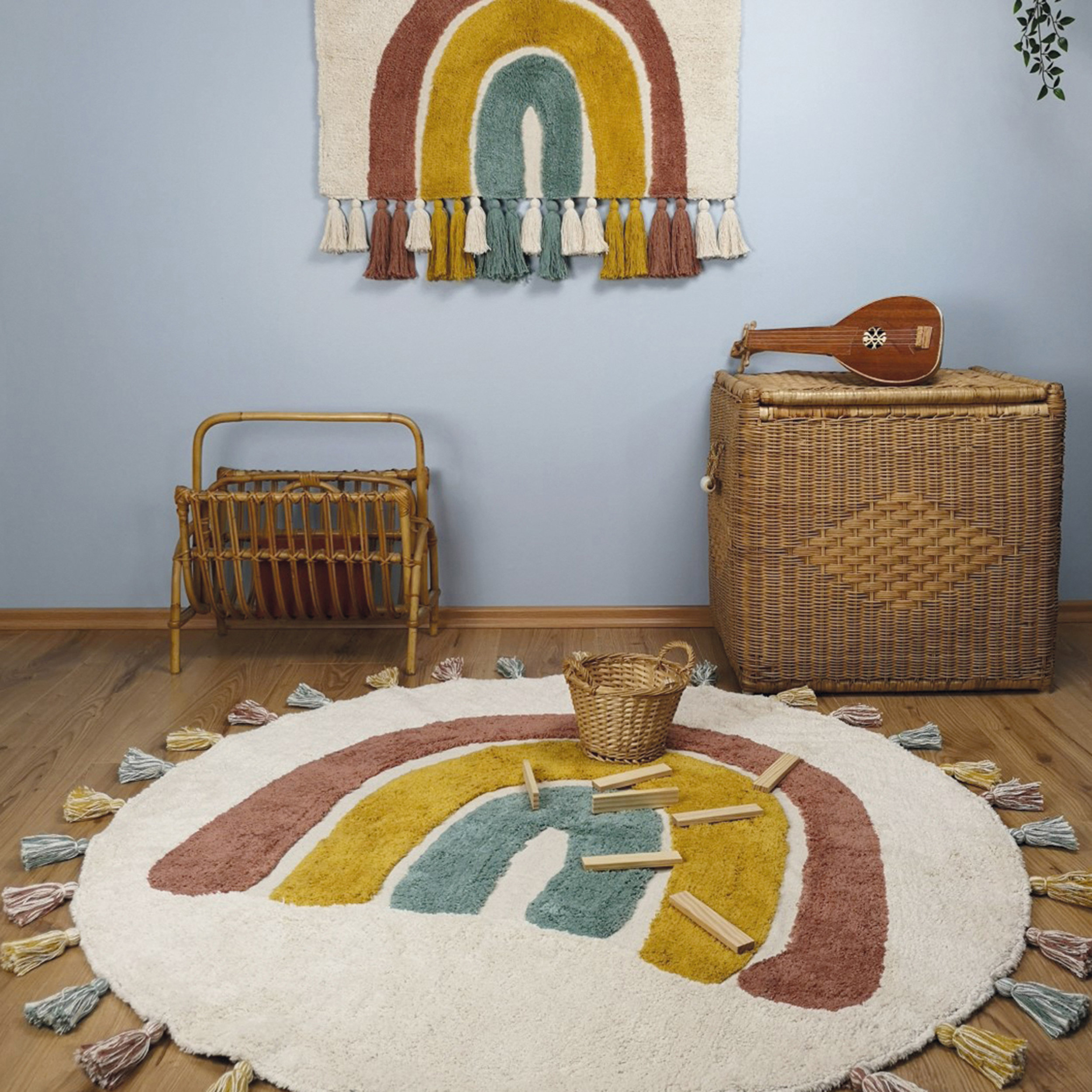 Latitude Vive Tracey Rainbow Hand Tufted Cotton Yellow Rug & Reviews ...