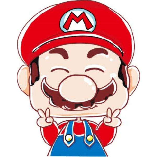 Design With Vinyl Super Mario Bros Cute Smiling Cartoon Wall Decal ...