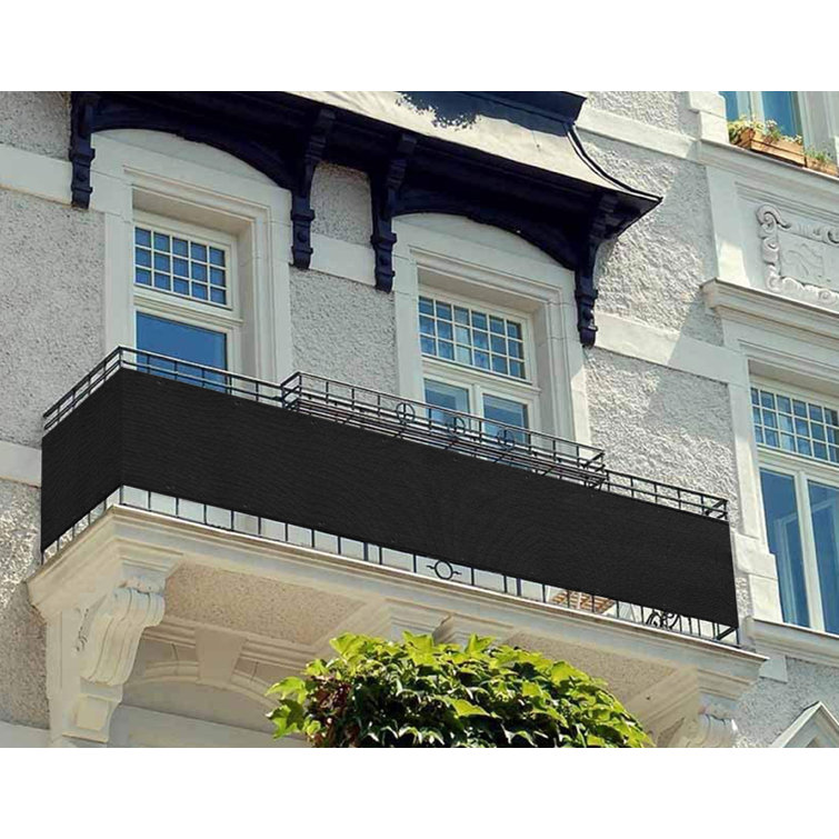 iHcasadécor Privacy Balcony Cover (Black) & Reviews | Wayfair