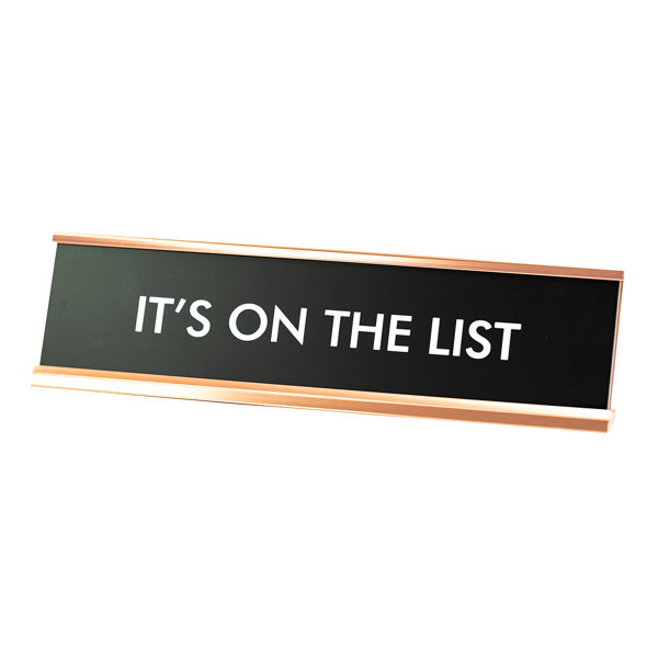 Designs ByLITA It's on the List Novelty Sign | Wayfair